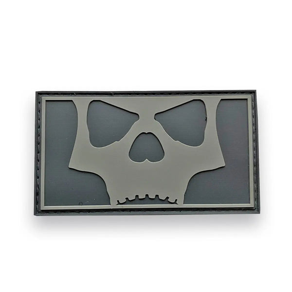 Icon Skull Full Patch - Grey - Infamous Paintball