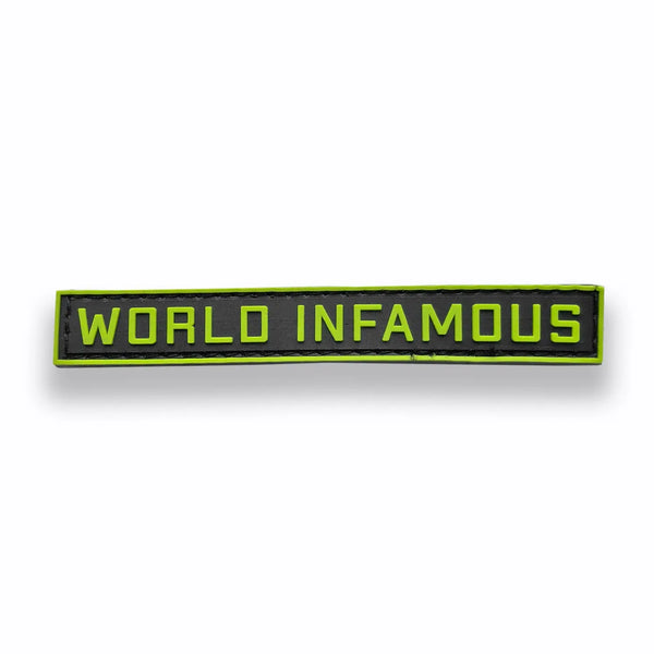 World Infamous Rectangle Paintball Patch (3.7x.5) - Infamous Paintball